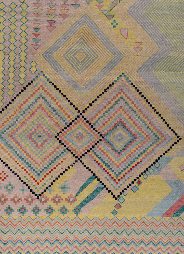 LES-1556 manchaha multi Hand Knotted wool and bamboo silk Rugs - Jaipur ...