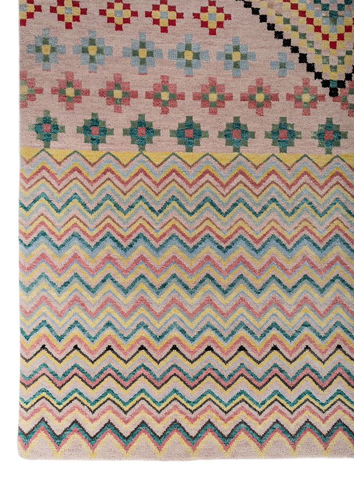 LES-1556 manchaha multi Hand Knotted wool and bamboo silk Rugs - Jaipur ...